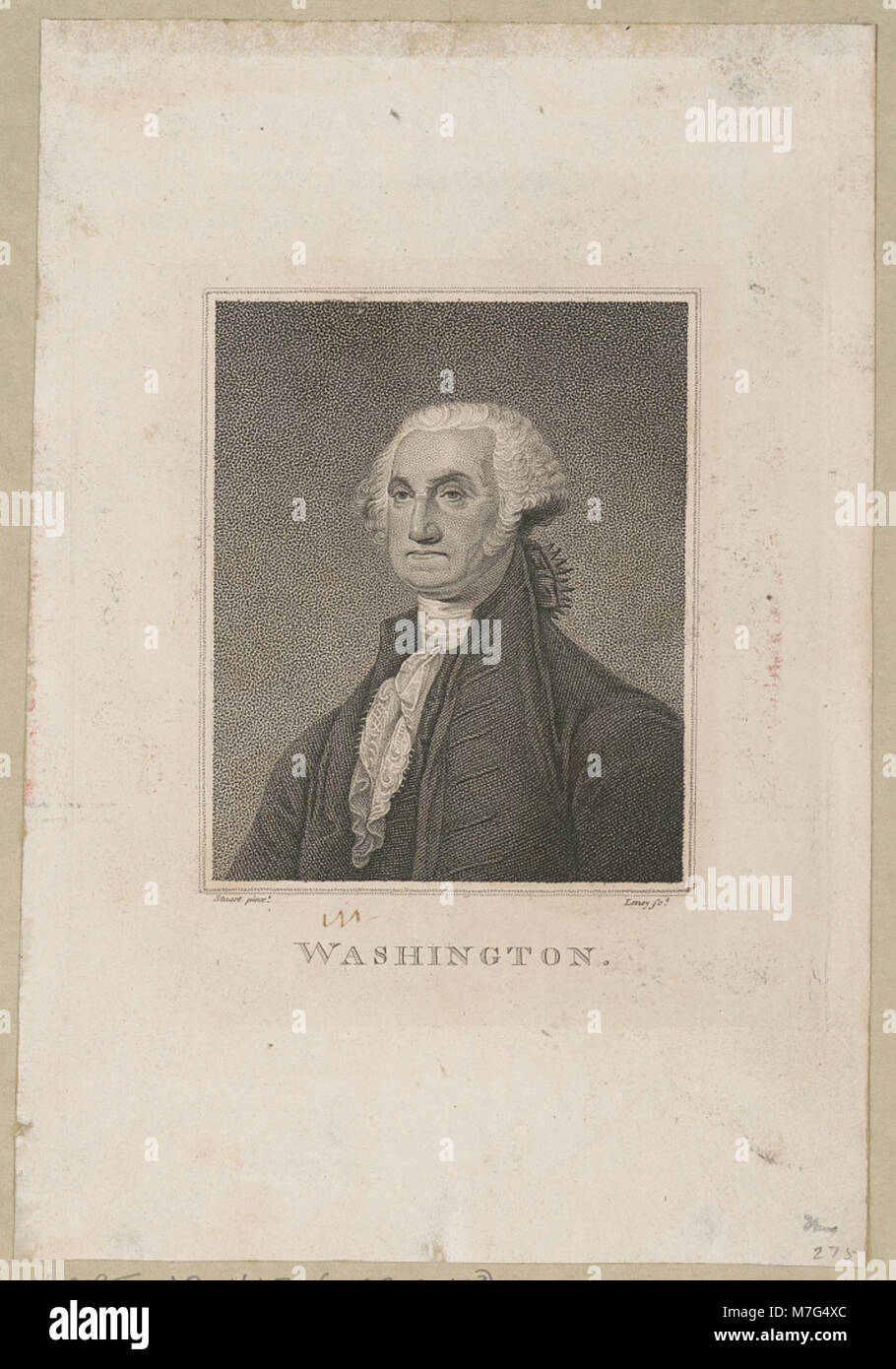 A historical portrait of George Washington, the first president of the ...
