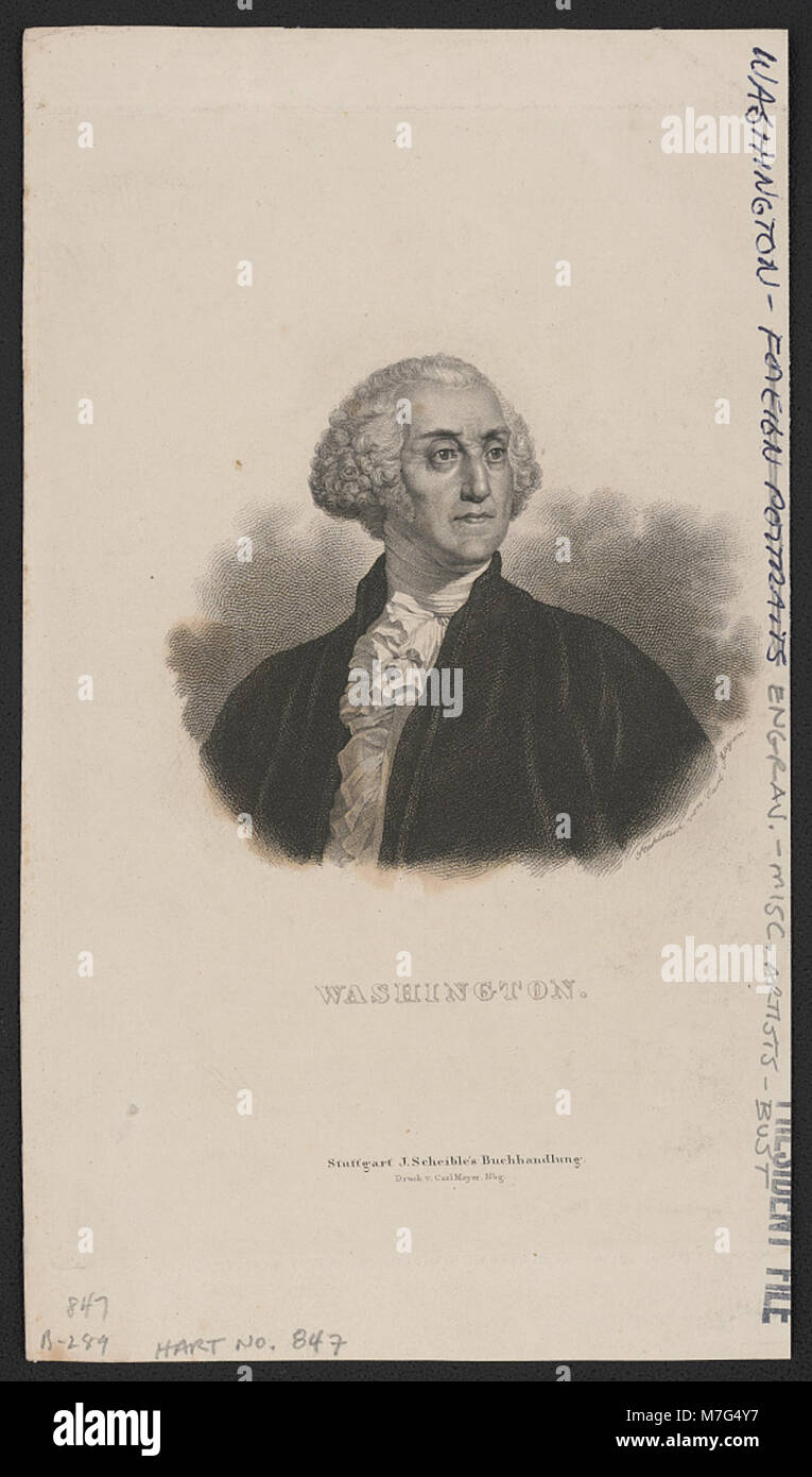 A portrait of George Washington, the first president of the United ...