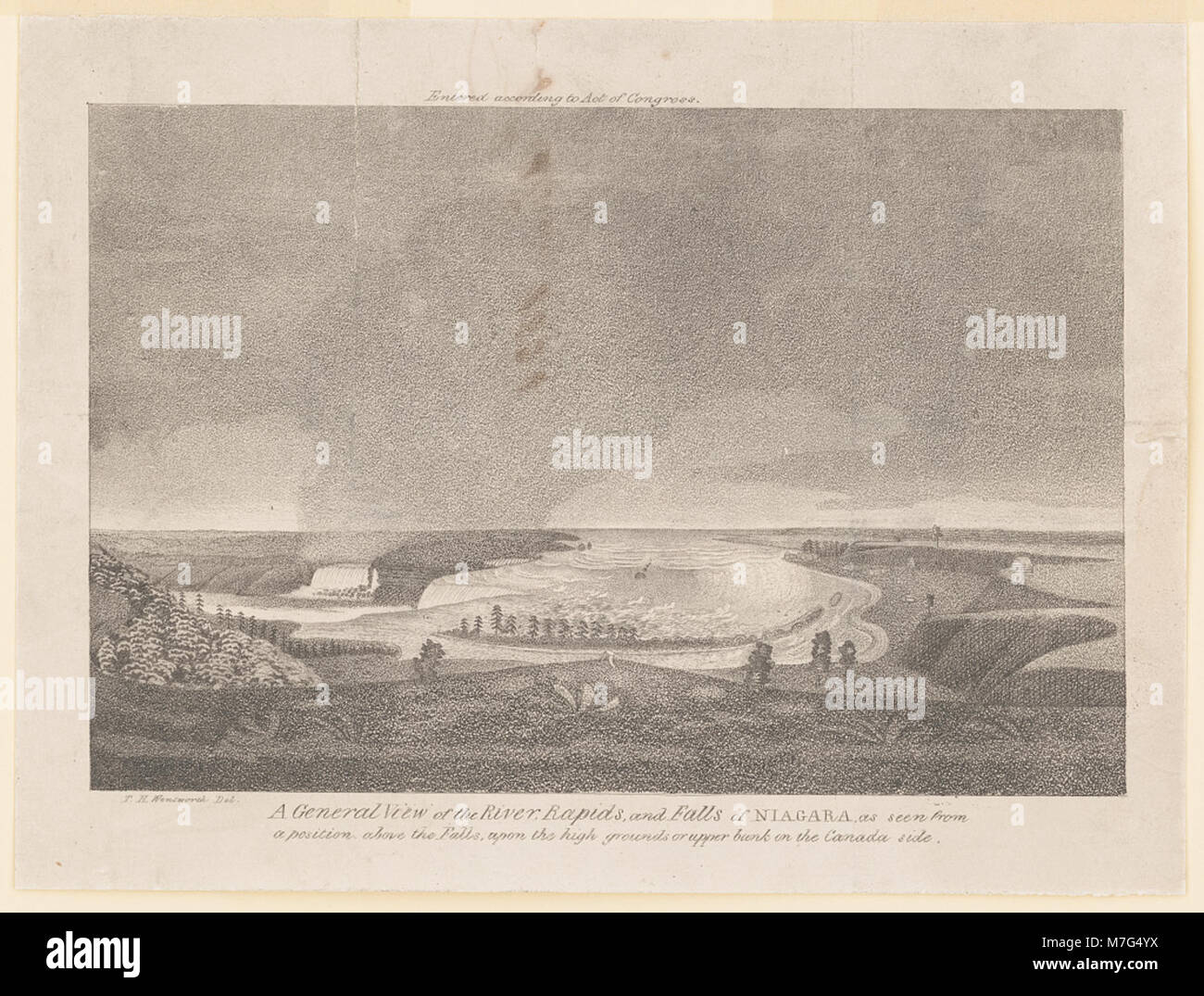 This photograph provides a general view of the Niagara River Rapids and ...