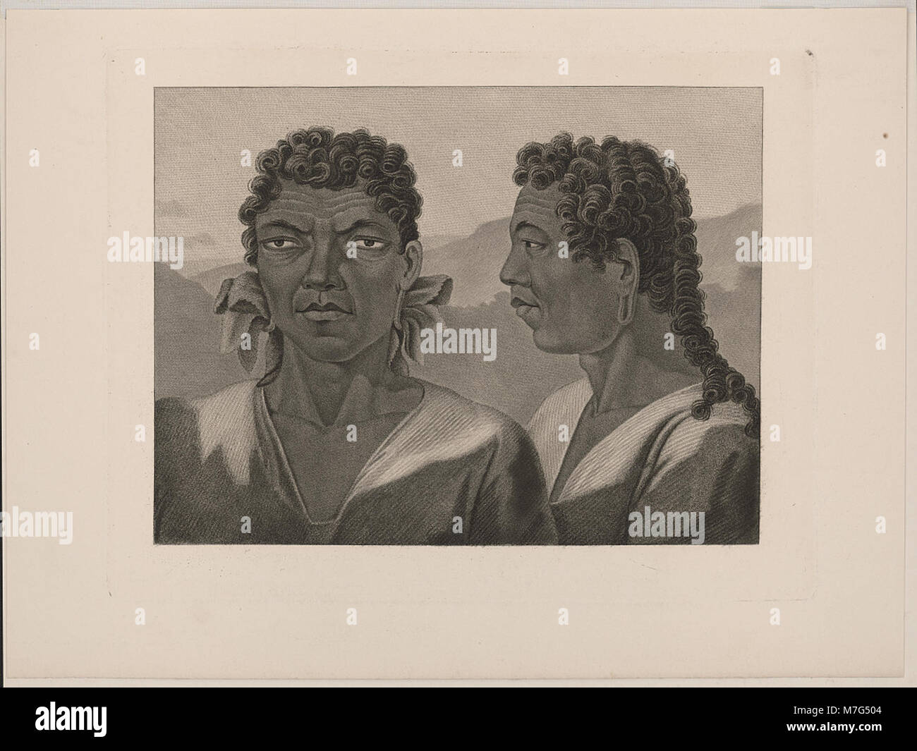 A historical portrait of two Native American men, capturing their ...