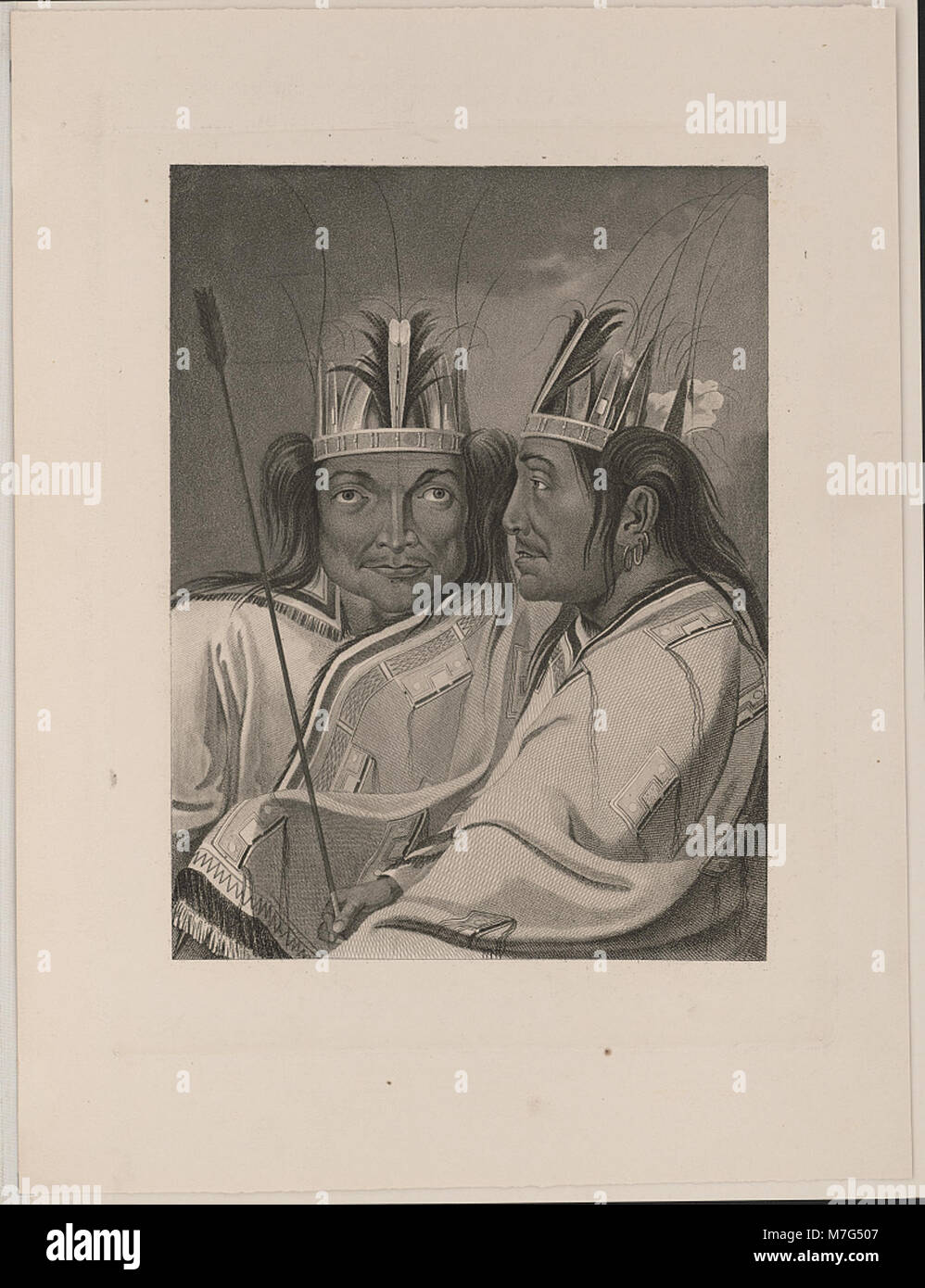 Photograph of two Native American men in traditional attire, possibly ...
