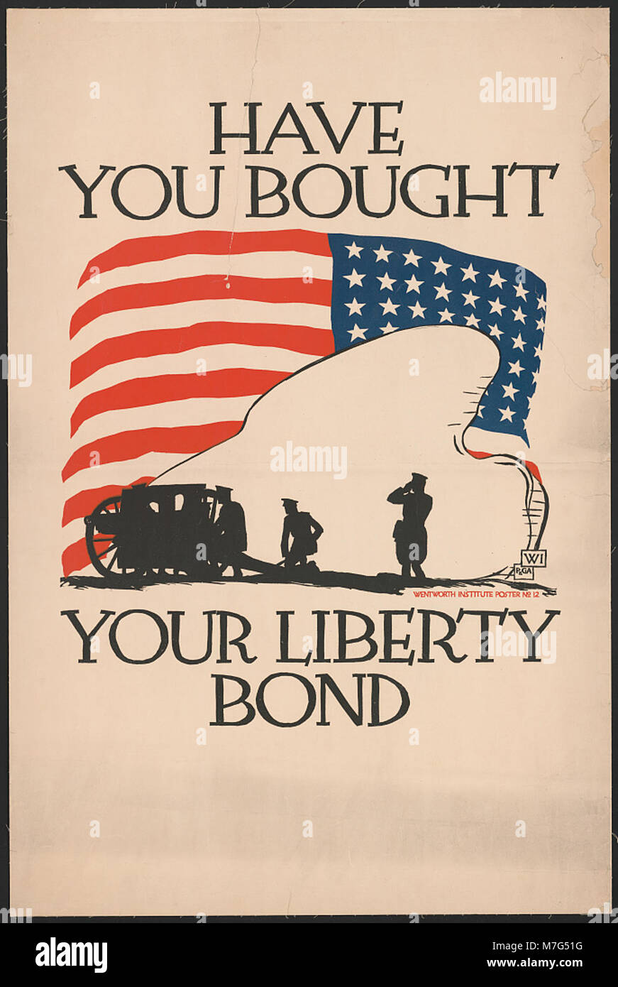 A historical poster encouraging citizens to buy Liberty Bonds, a key ...