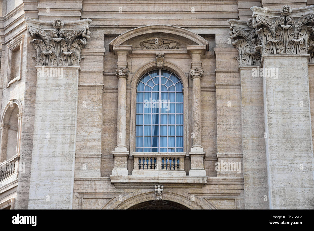 Window on St. Peter's Basilica. (Basilica di San Pietro) Vatican City ...