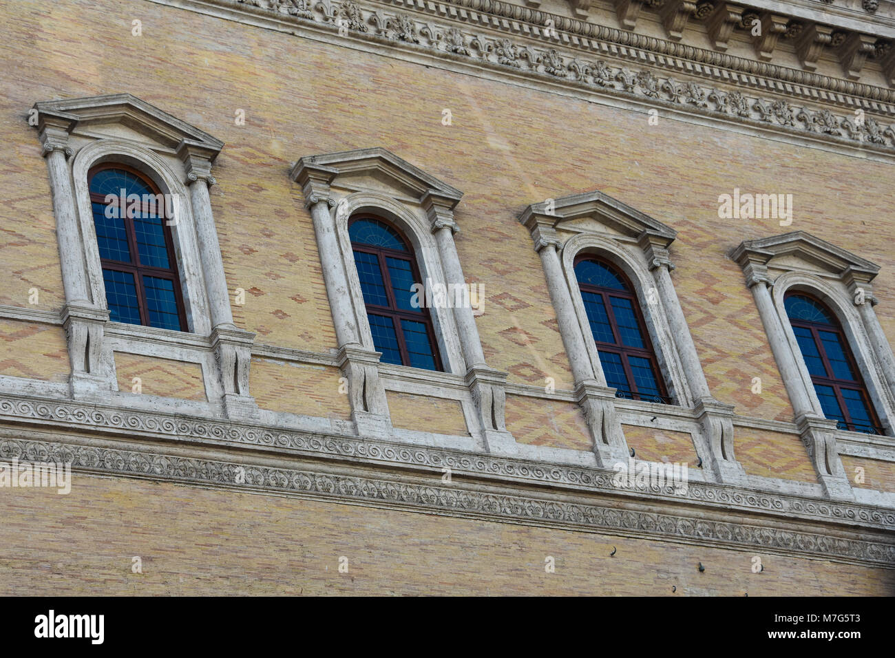 Facade of the Palazzo Farnese (Farnese Palace). Rome, Italy Stock Photo ...