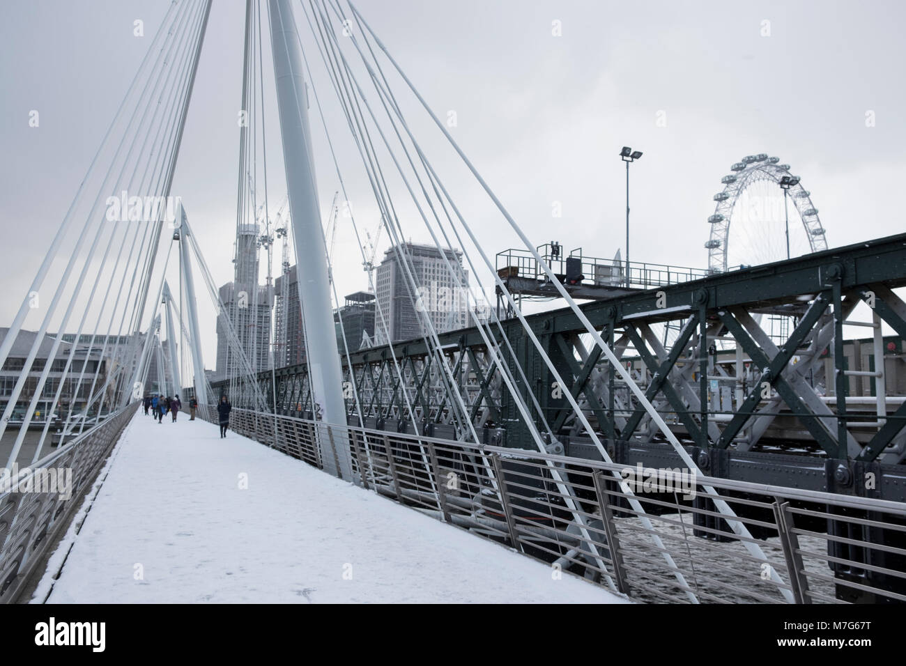 Snow fall in London winter 2018 Stock Photo - Alamy