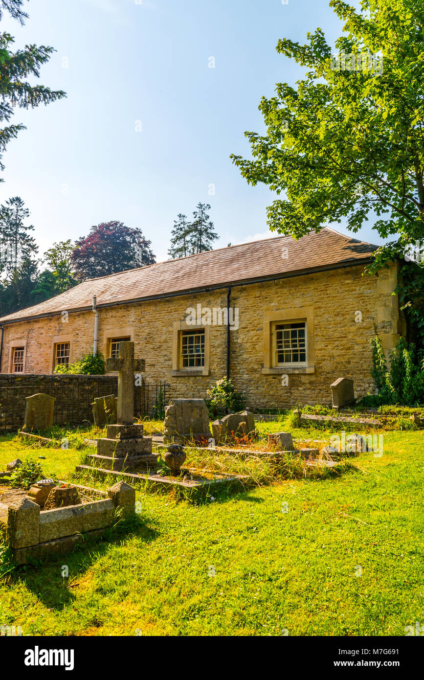 Old Medieval english Cemetery, gravestones, typical old British ...