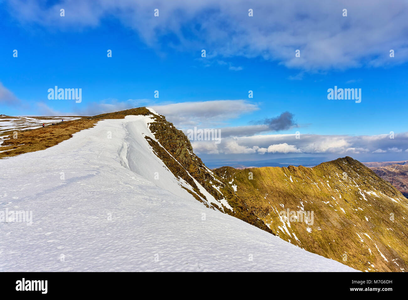 A view of Striding Edge in the English Lake District Stock Photo - Alamy
