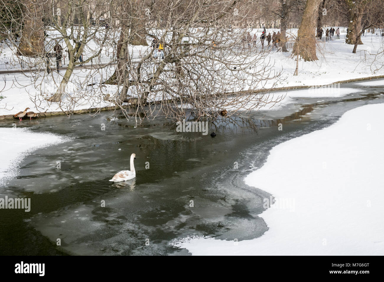 Snow fall in London winter 2018 Stock Photo - Alamy
