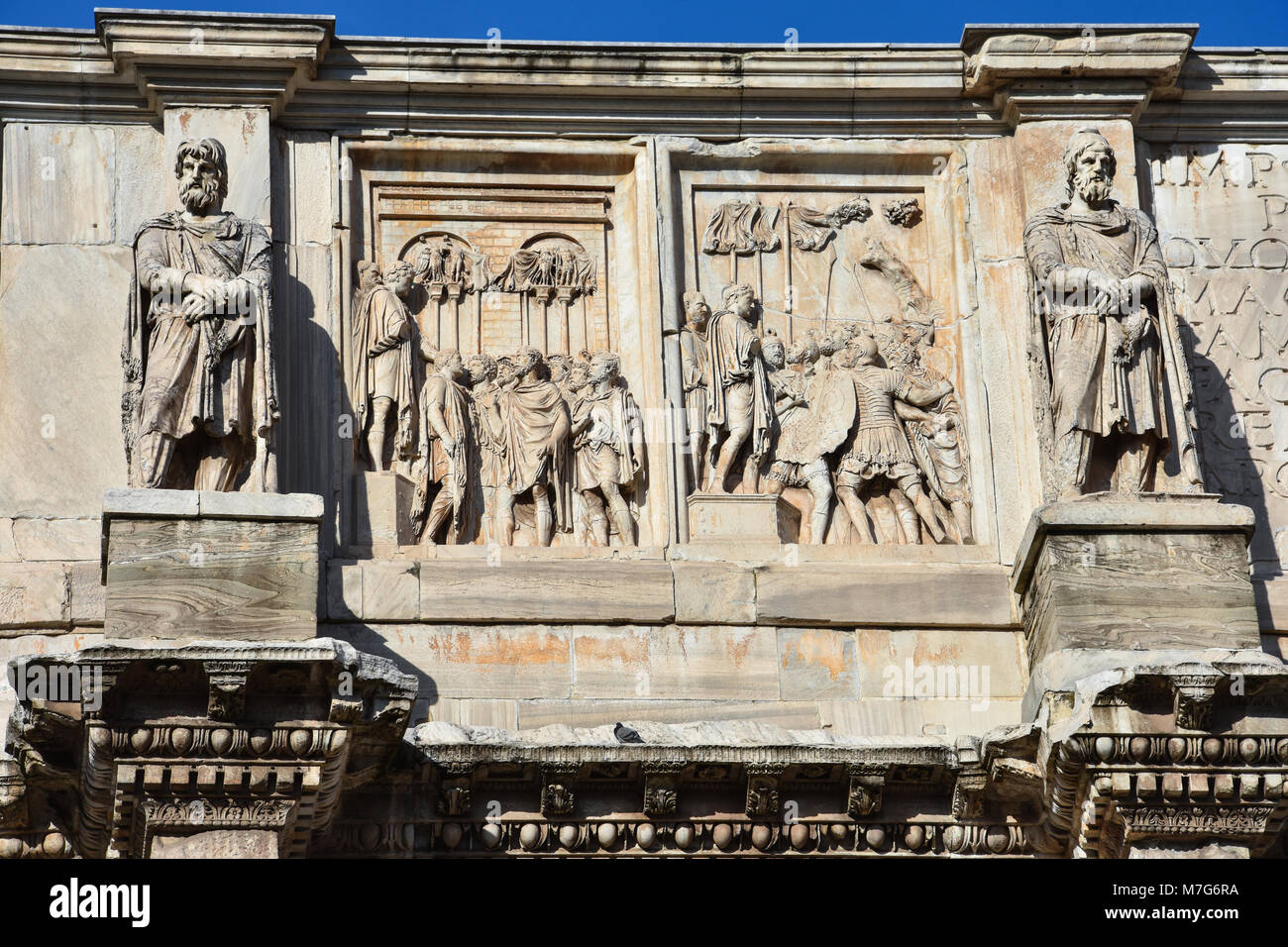 Relief of the Arch of Constantine. Near the Colosseum. Rome, Italy ...