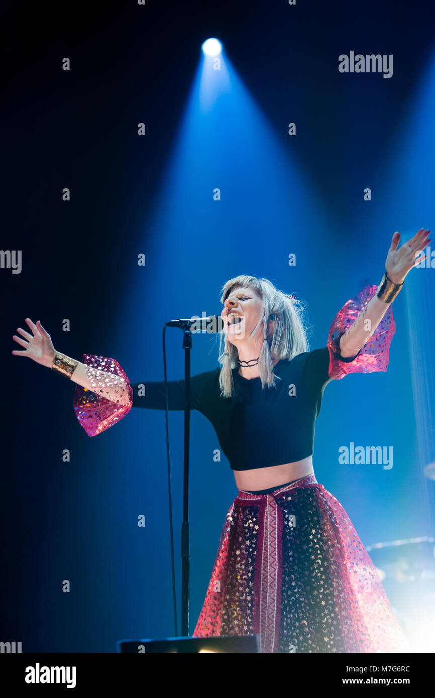Norway, Bergen - March 8, 2018. The talented Norwegian singer, musician ...