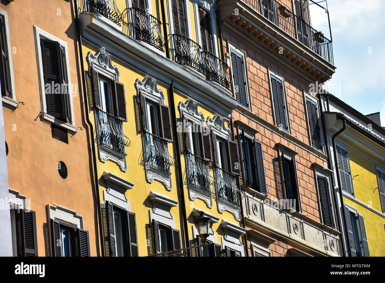Old building facade. Piazza di Spagna (Spain Square). Rome, Italy Stock ...