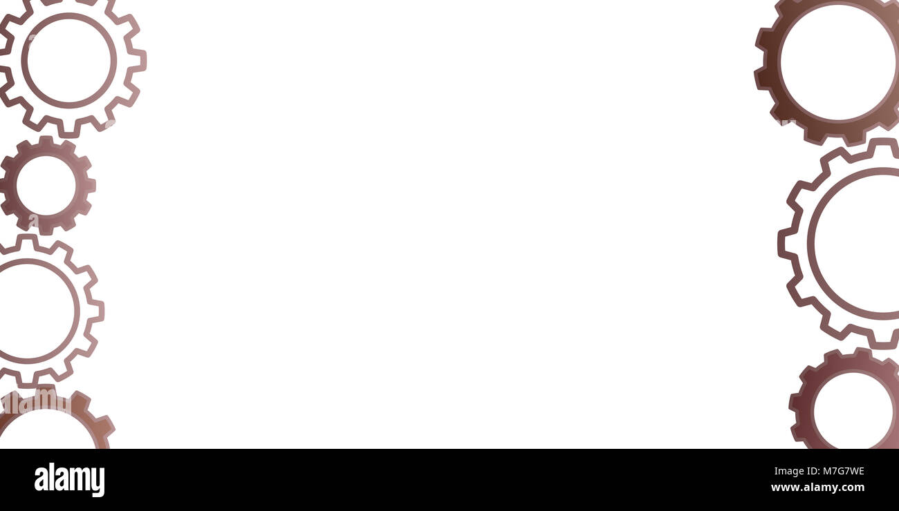 simple cogs and gears illustration backdrop - copy space Stock Photo ...