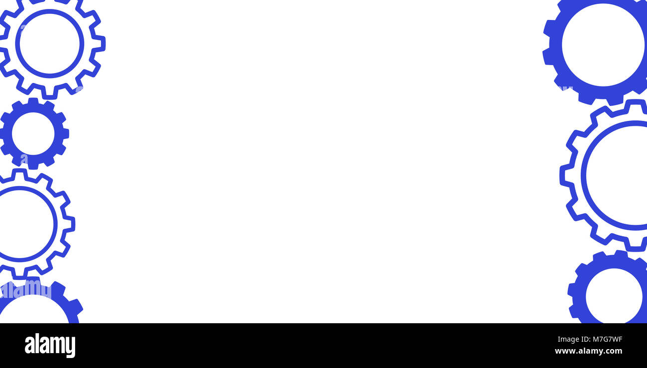 simple cogs and gears illustration backdrop - copy space Stock Photo ...