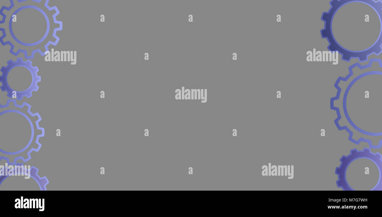 simple cogs and gears illustration backdrop - copy space Stock Photo ...