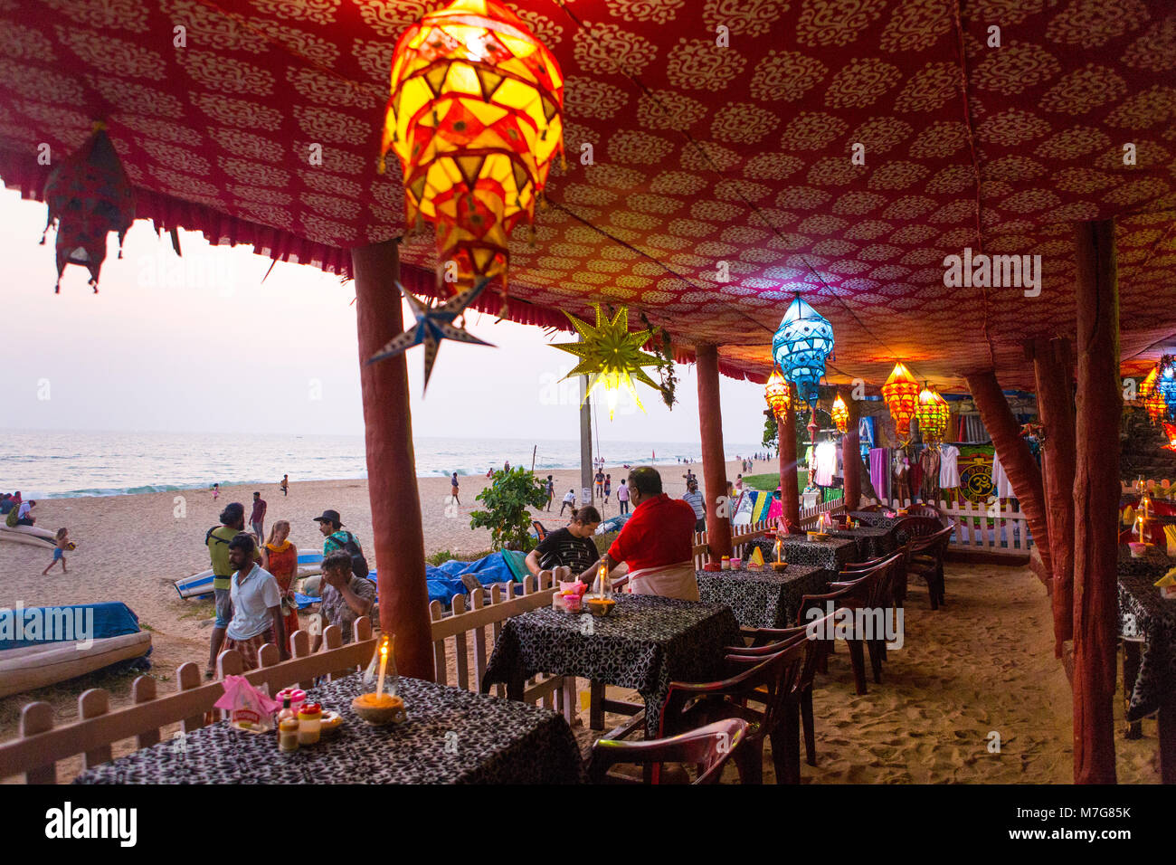 Varkala restaurant hi-res stock photography and images - Alamy
