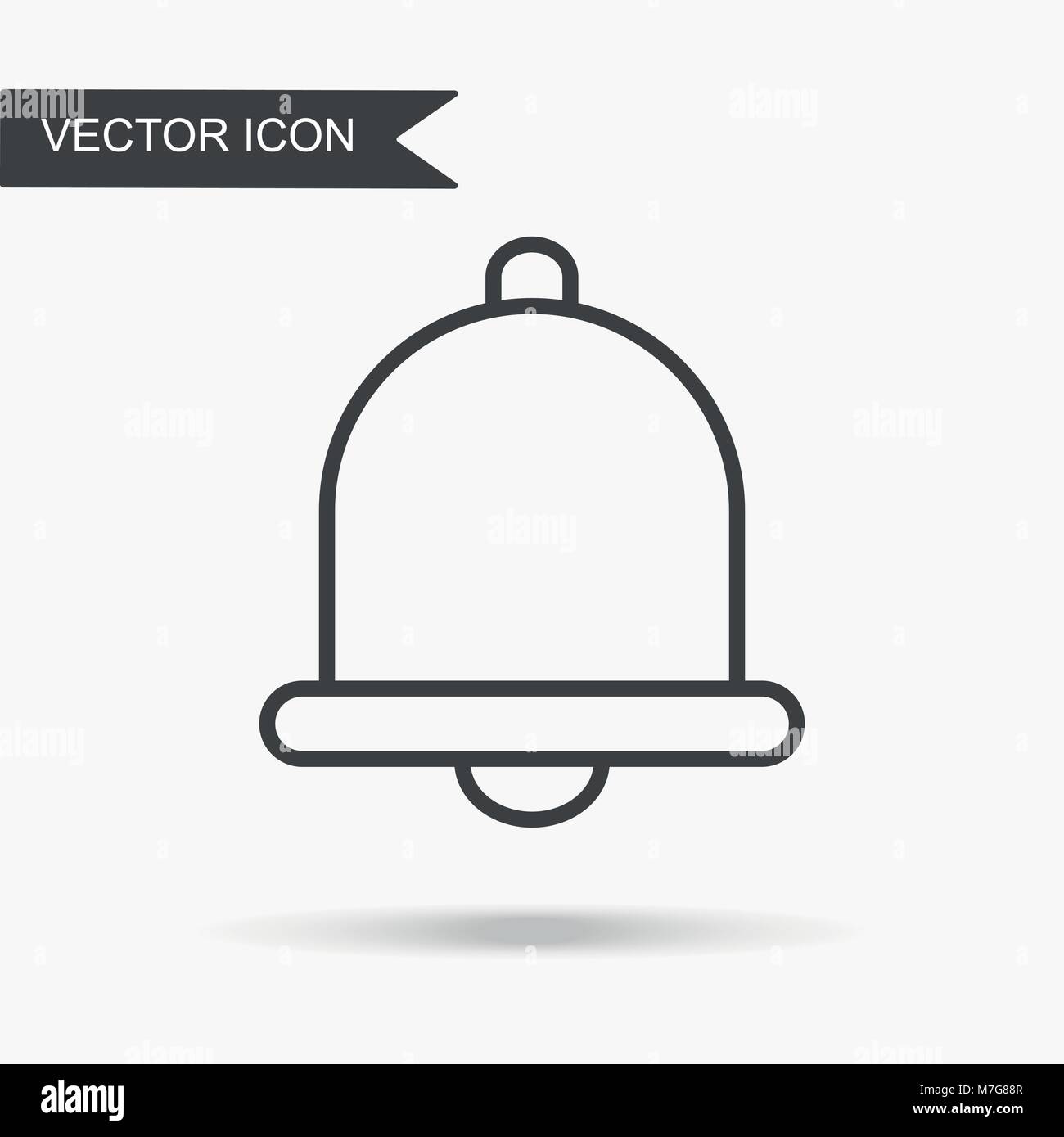 Modern and simple vector illustration of notification icon. Flat image ...
