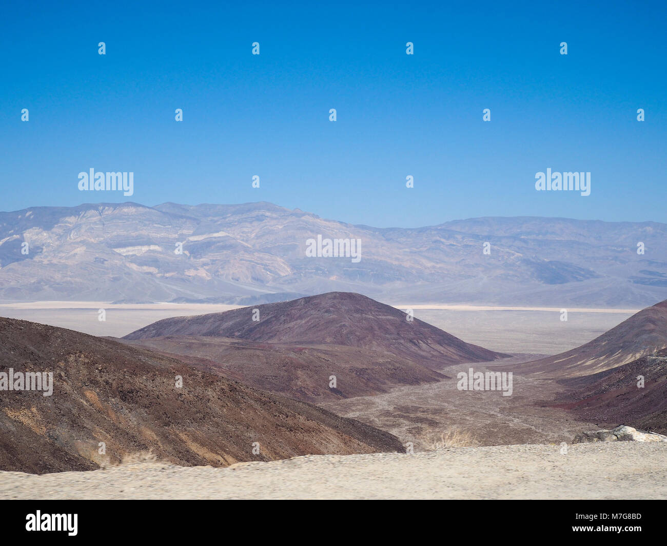 View from the west into the Death Valley, USA's hottest, driest and ...