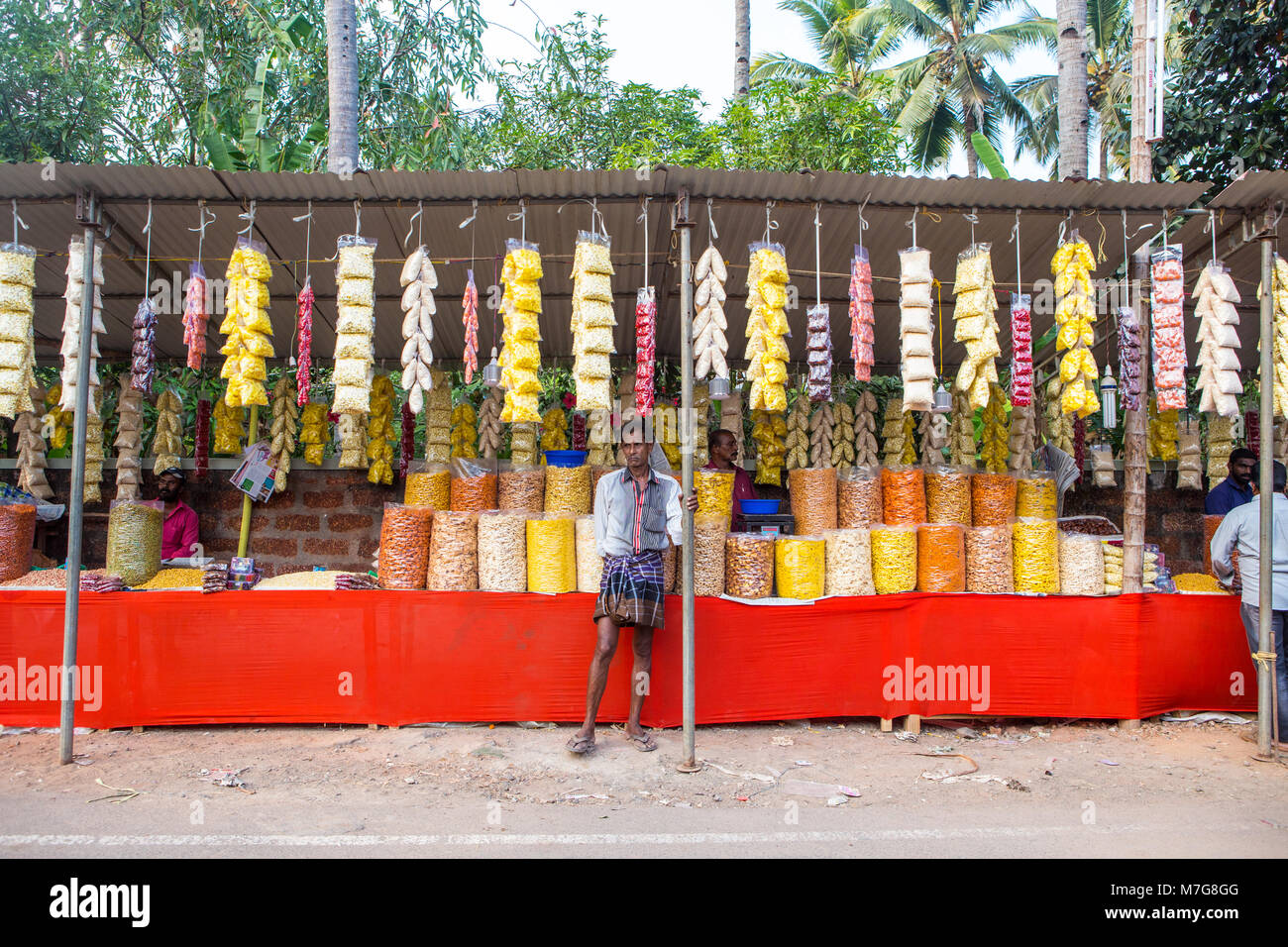 indian man and his snack stall at Shivratri festival Stock Photo - Alamy