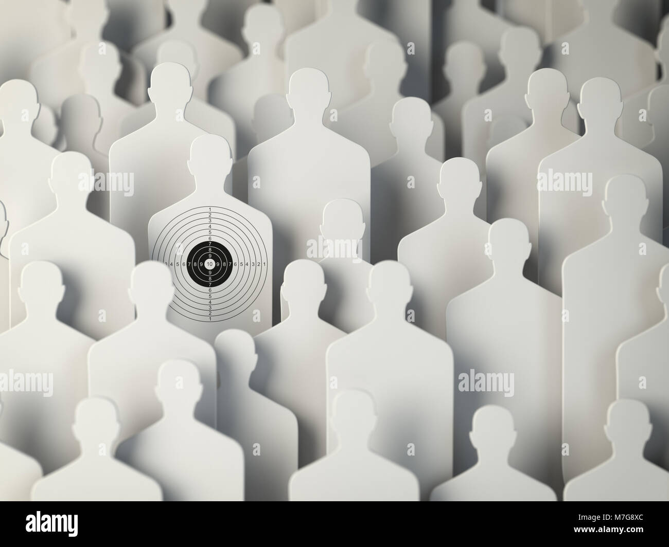 Backgound from shapes of people with target one. Concept for human ...