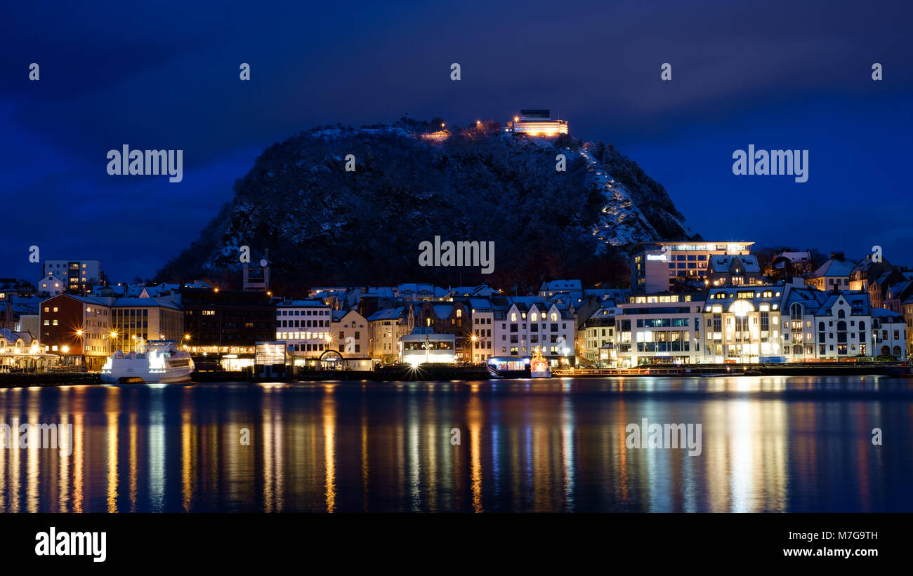 Aksla Town Mountain, Alesund, Norway Stock Photo - Alamy