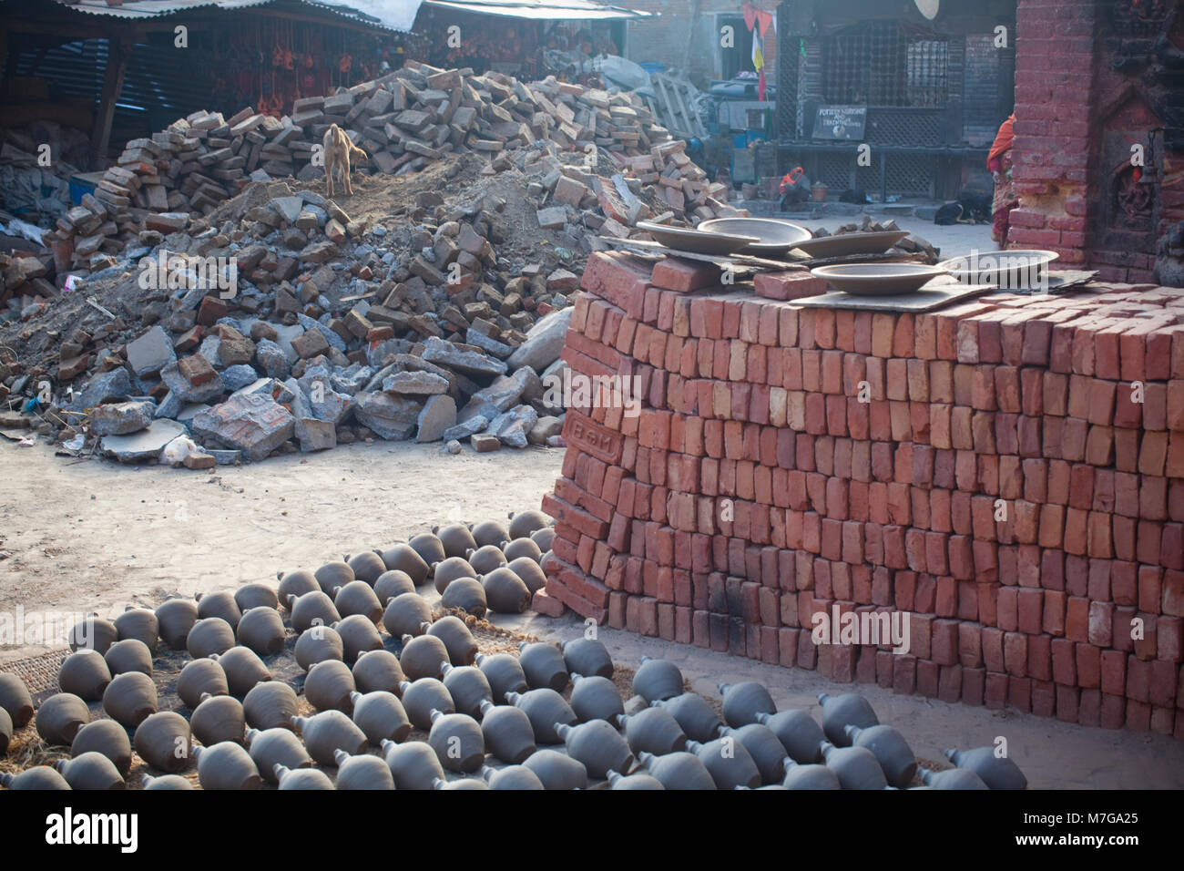 Pottery Square, Bhaktapur, Kathmandu Valley, Nepal Stock Photo - Alamy