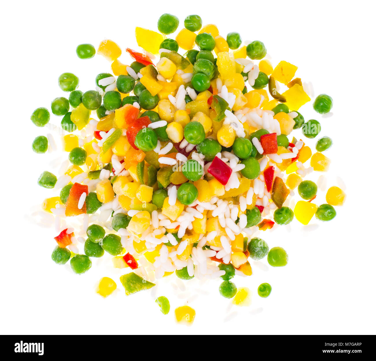 Frozen mix vegetables and rice Stock Photo - Alamy