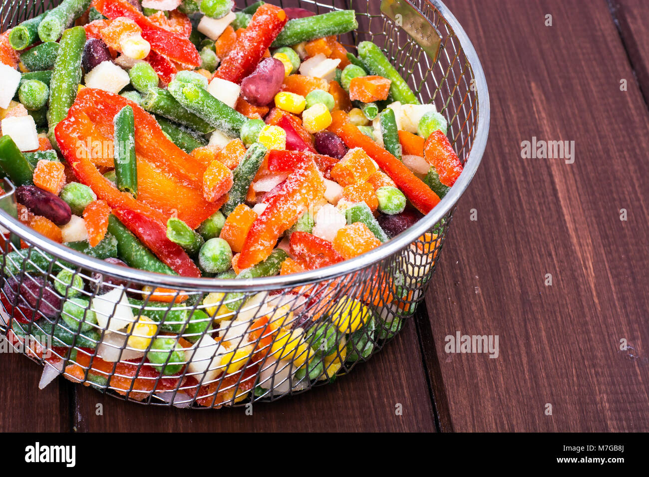 Frozen vegetable Mexican mix with beans and corn Stock Photo - Alamy
