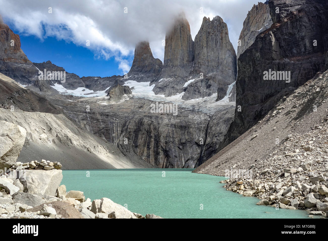 Base of the Towers (Base Las Torres), Torres del Paine National Park ...
