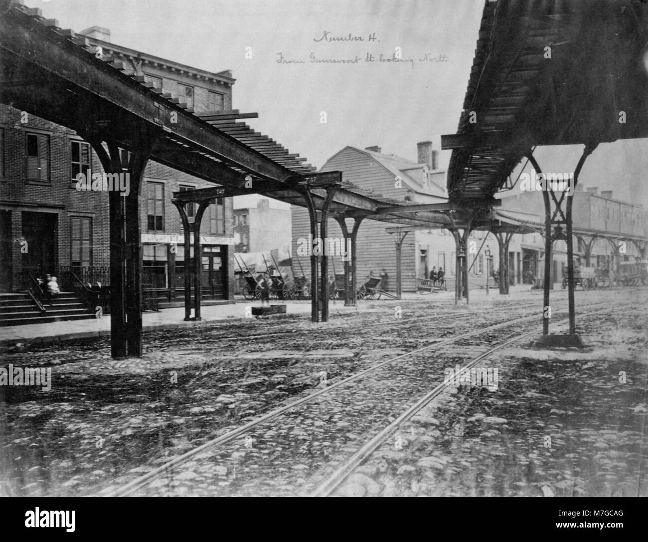 This image by Gustavus A. Powelson captures the Ninth Avenue Elevated ...