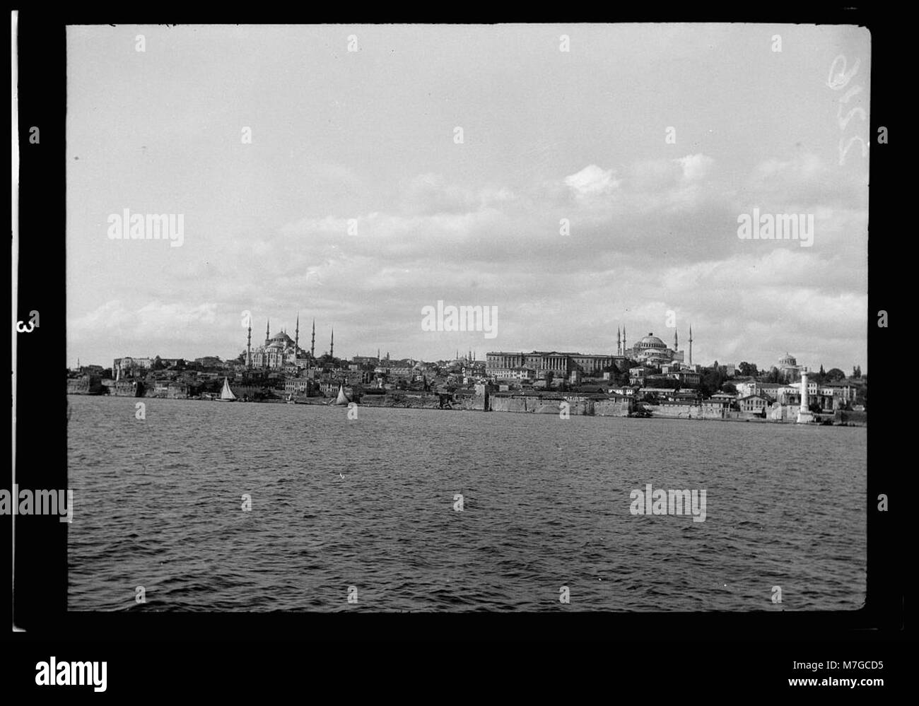 A view of Constantinople (now Istanbul) from the sea, showing the ...