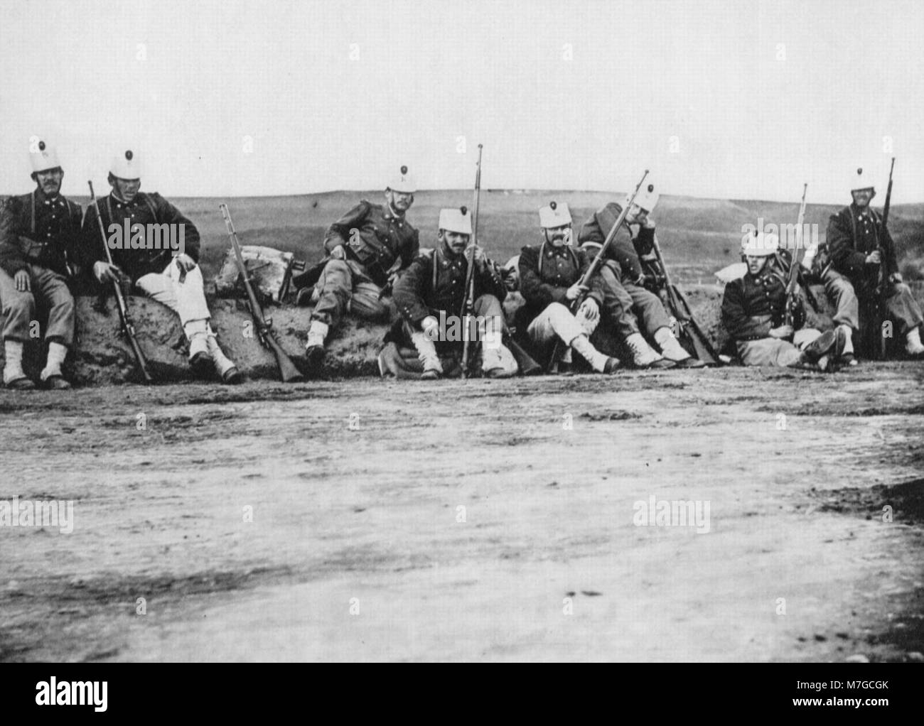 A photograph by Giuseppe Primoli, showing soldiers of the 12th Infantry ...