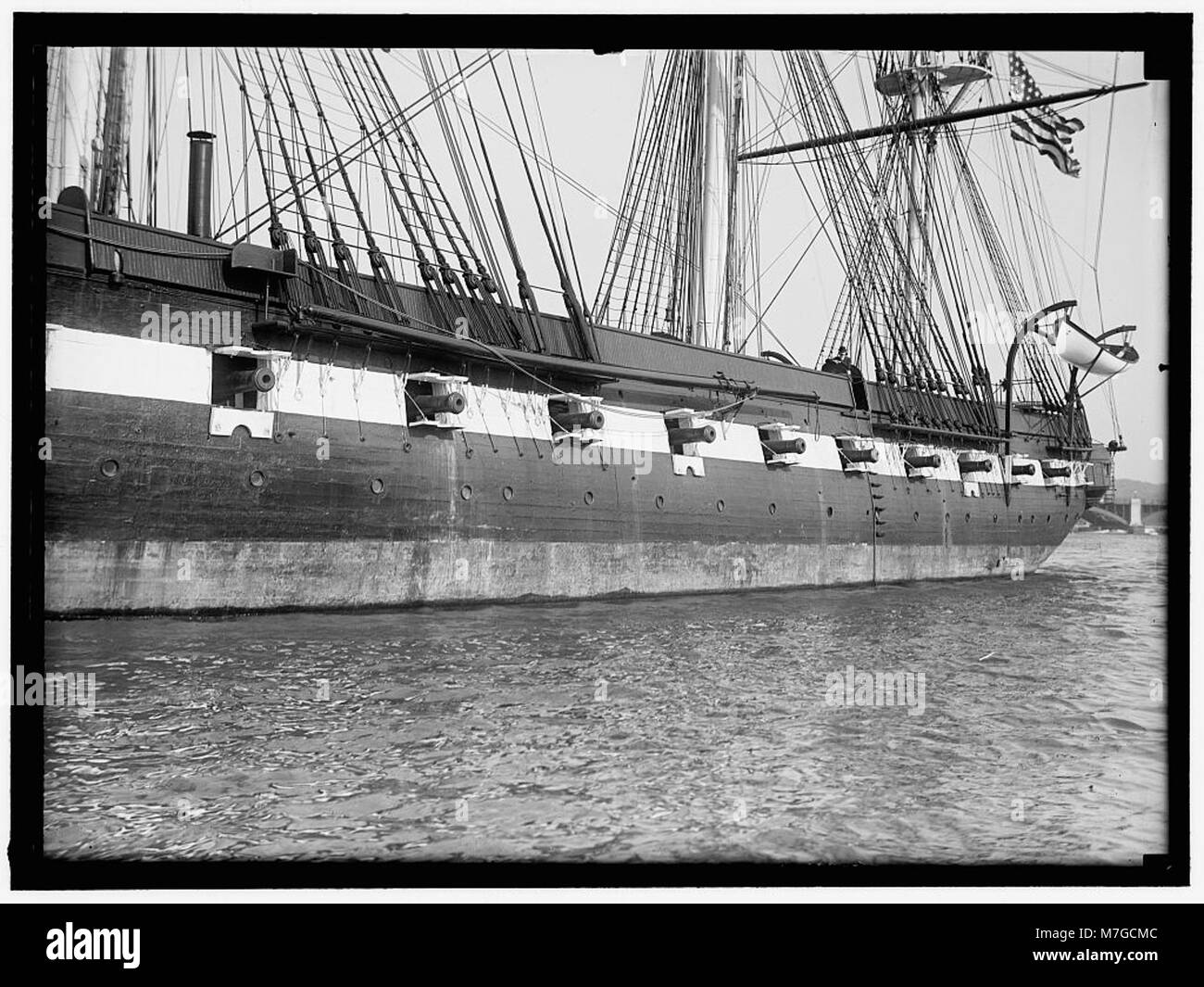 The image features the U.S.S. Constellation, a prominent American naval ...