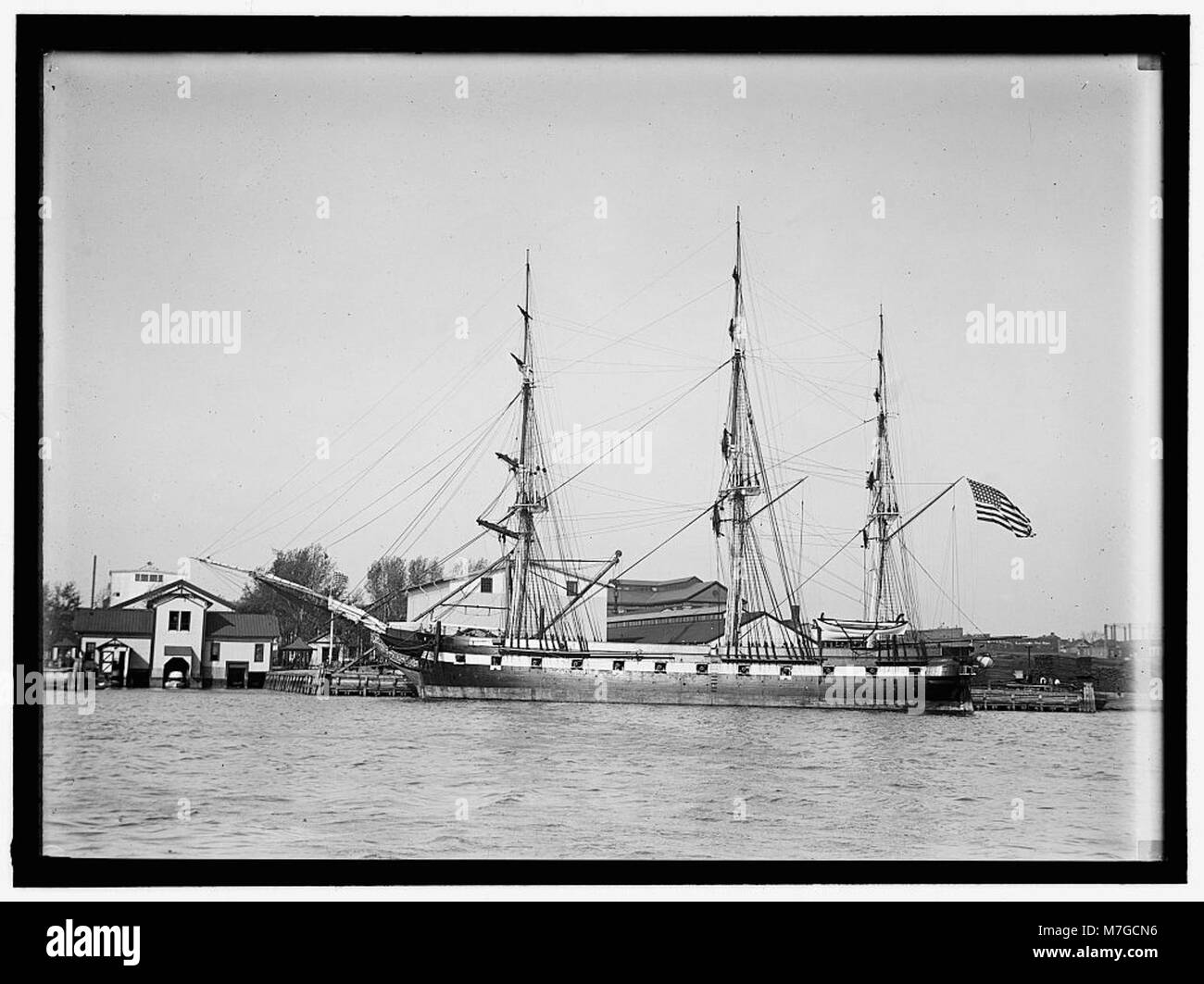 A historical photograph of the USS Constellation, an iconic U.S. Navy ...