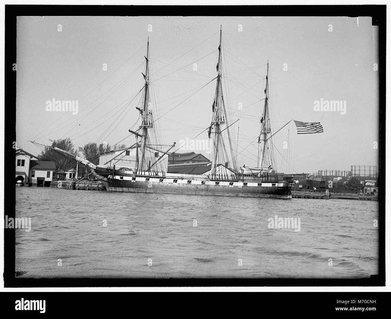 The USS Constellation, a historic American warship, is shown in this ...