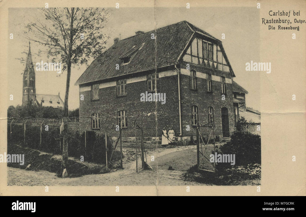 This postcard image shows the town of Rastenburg (now Kętrzyn) in East ...