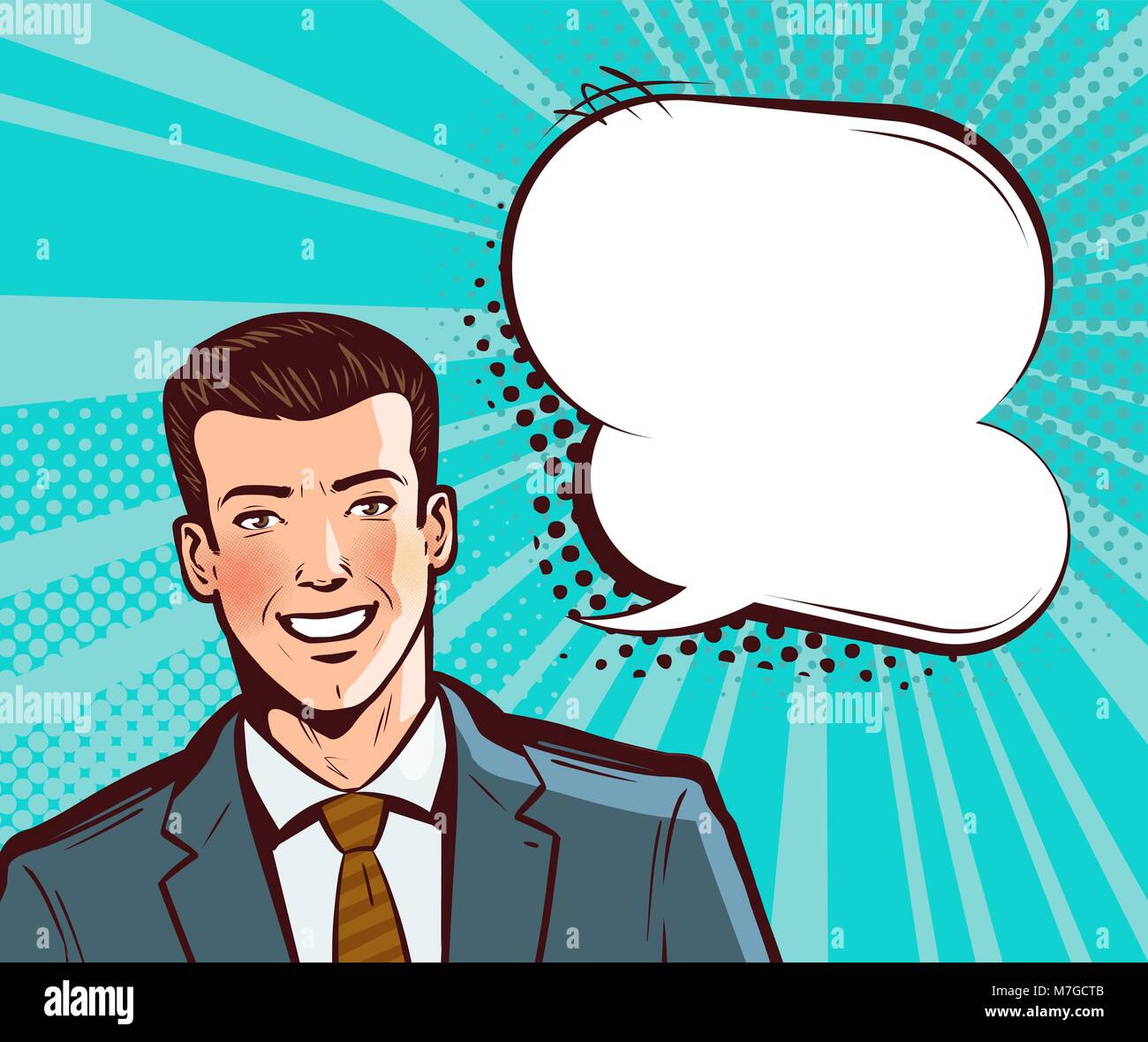 Vector talking man in Stock Vector Images - Alamy