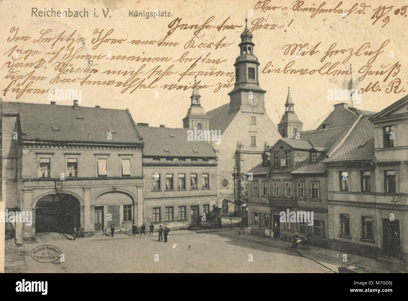 Reichenbach, located in Sachsen, Germany, is depicted in this image ...