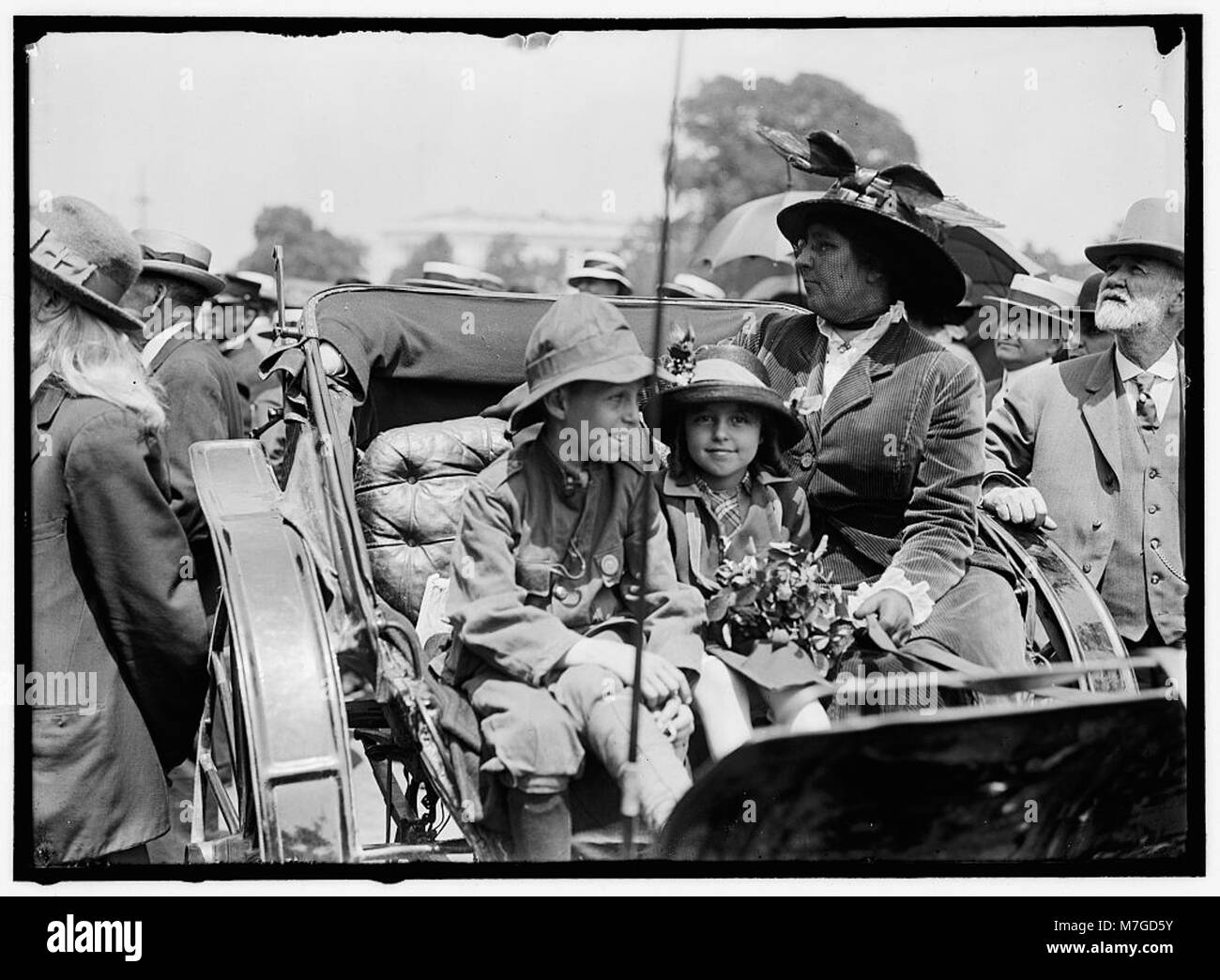 A portrait of Jacob Coxey, known as 'General' Coxey, with his family ...