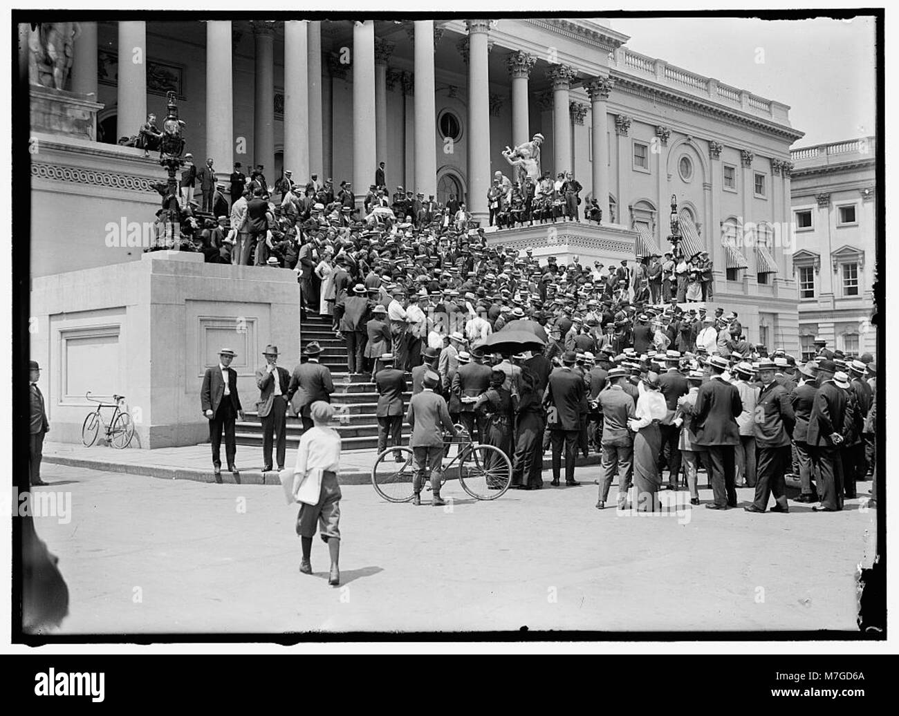 Jacob Coxey, a leader of the Coxey's Army movement, is captured ...