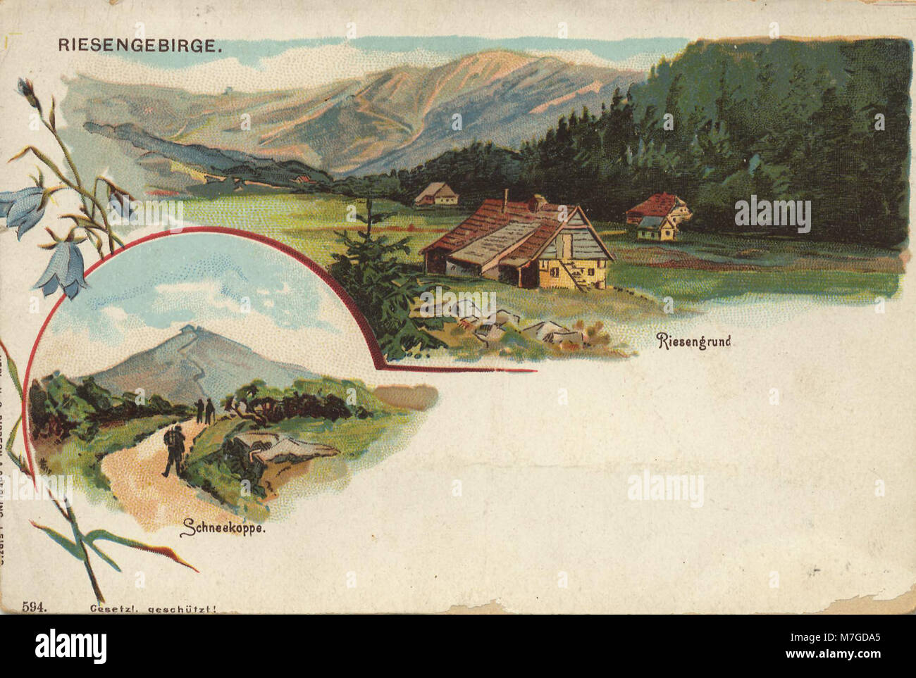 This image captures the Riesengebirge mountain range in Silesia ...