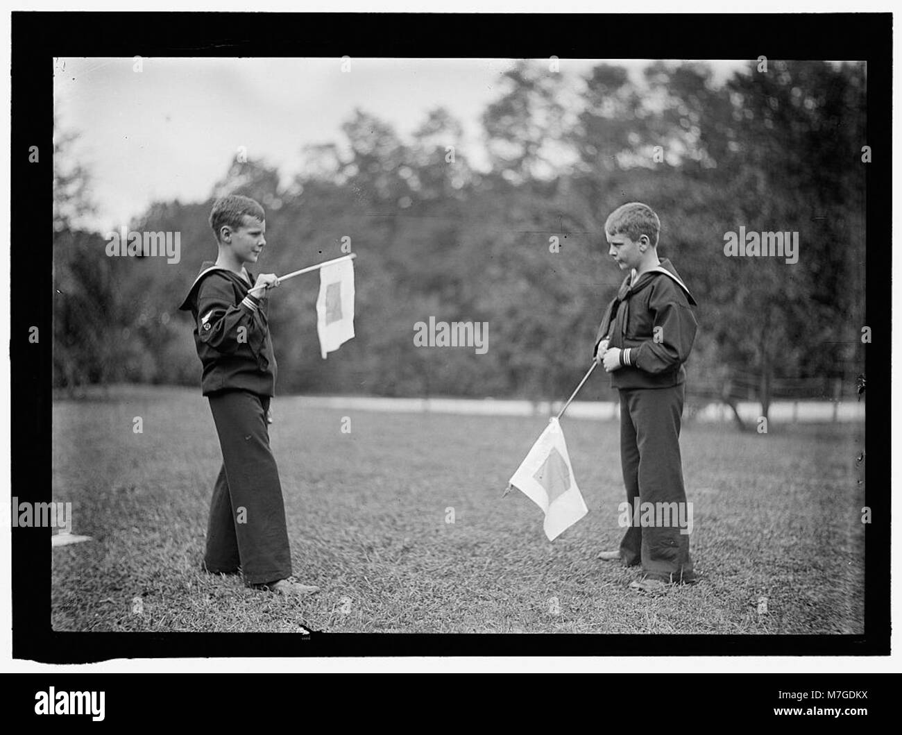 Photograph of Frank A. Daniels, the son of Josephus Daniels, alongside ...