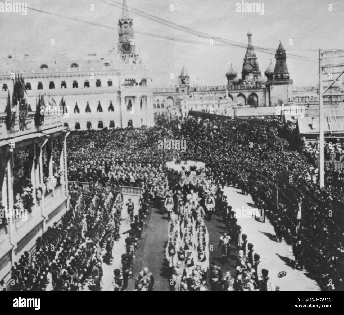 This Russian photograph captures the coronation procession of Tsar ...