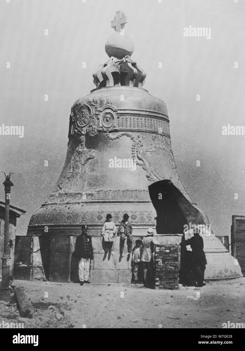 A photograph of the Tsar Bell in Russia, the largest bell in the world ...