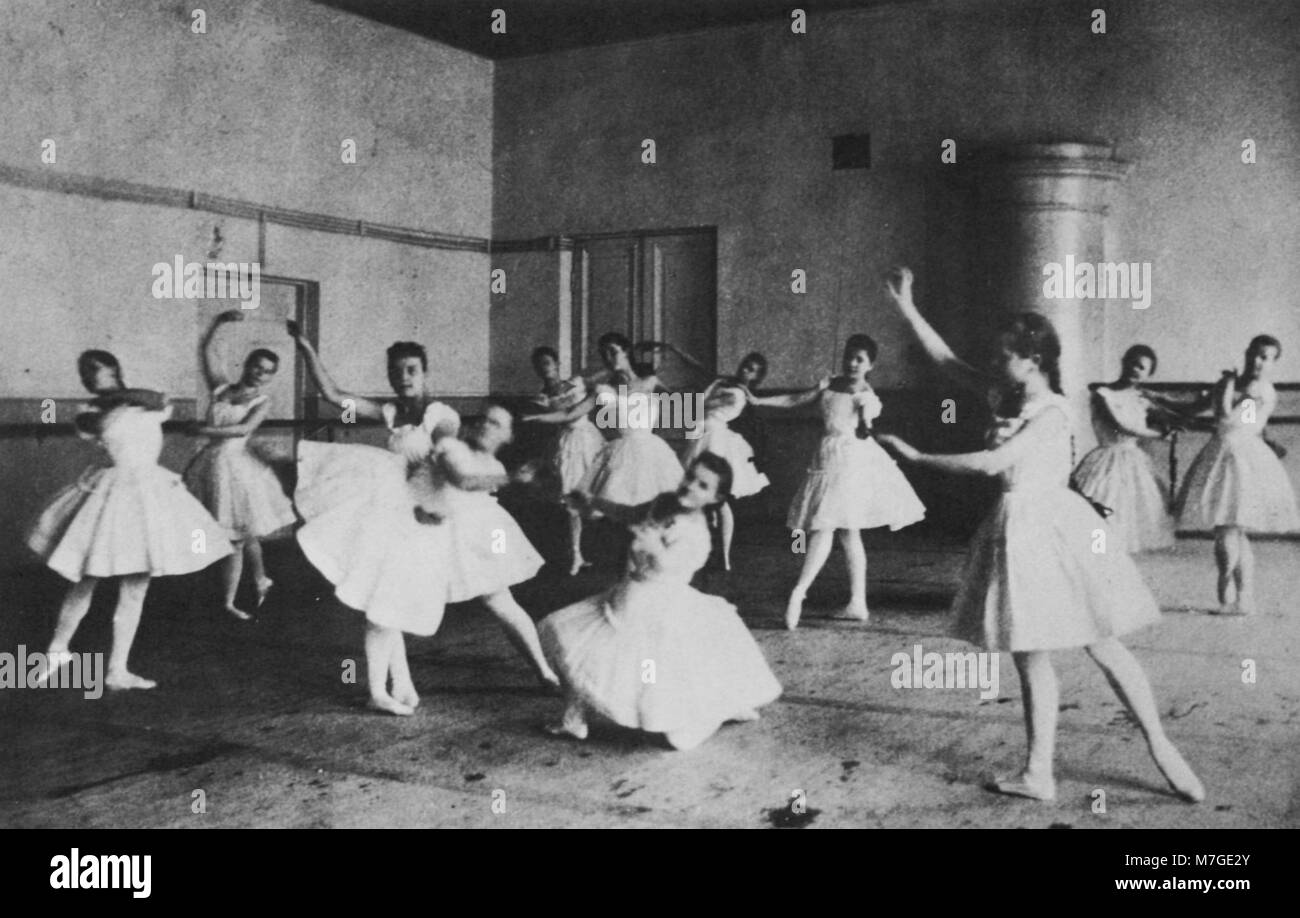 A Russian photograph depicting a class at the Imperial Ballet School ...