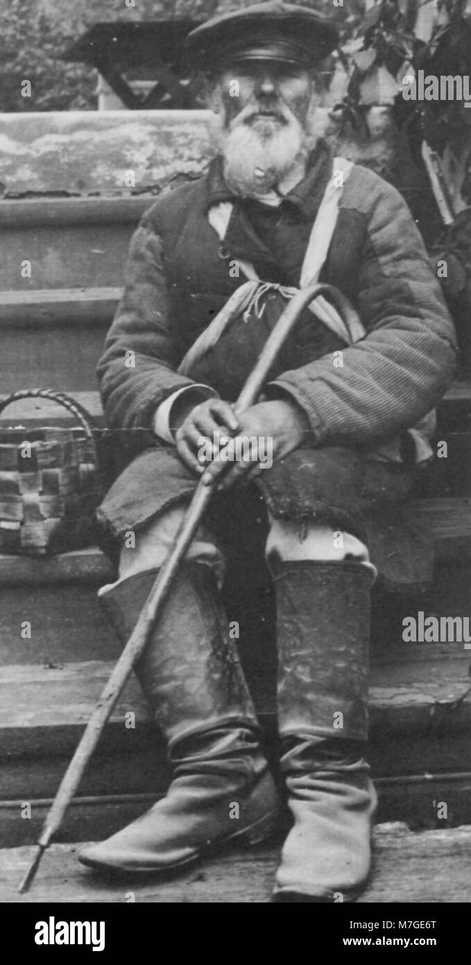 A photograph by a Russian photographer depicting a pilgrim, one of the ...