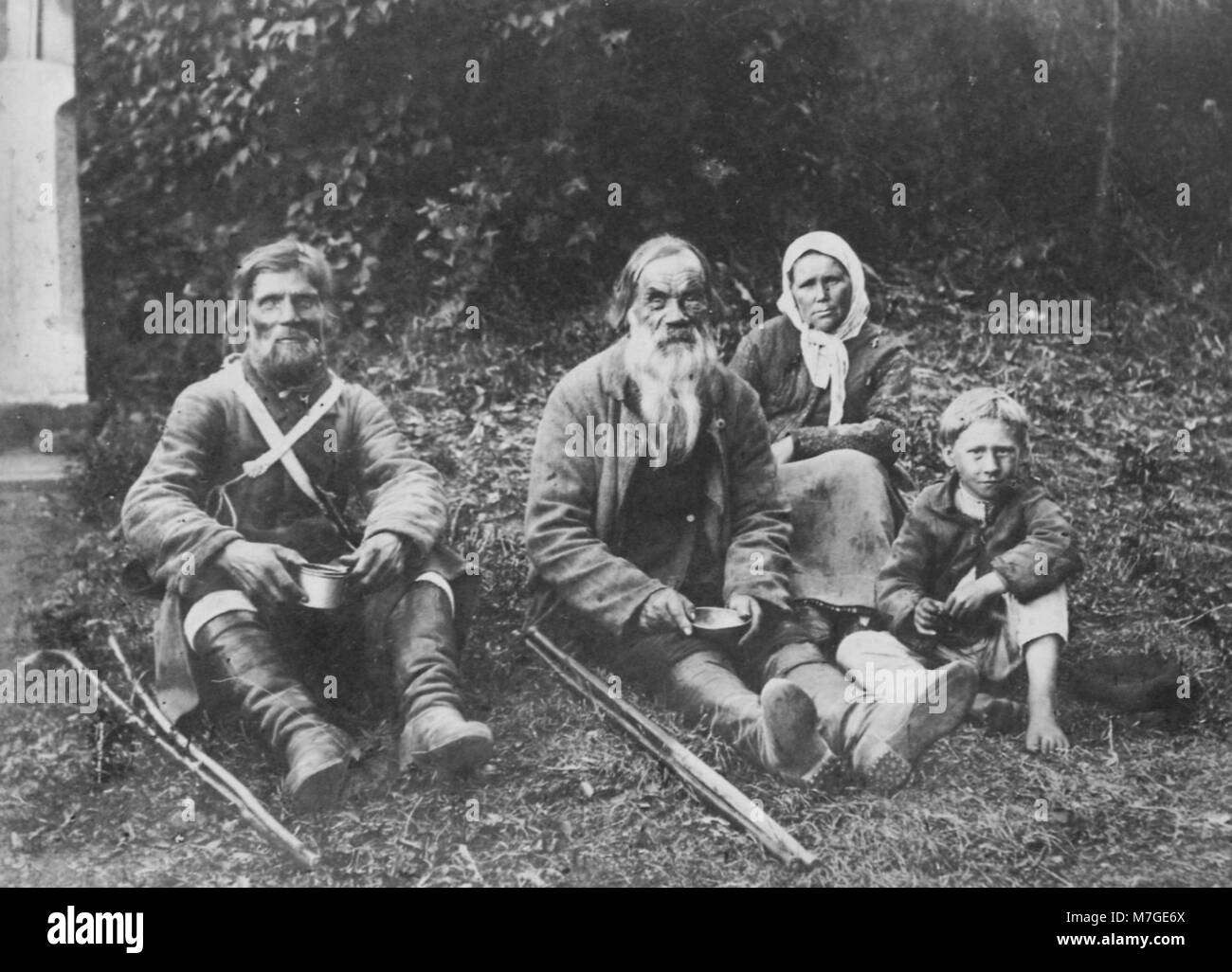A Russian photograph of pilgrims and wanderers, capturing the movement ...