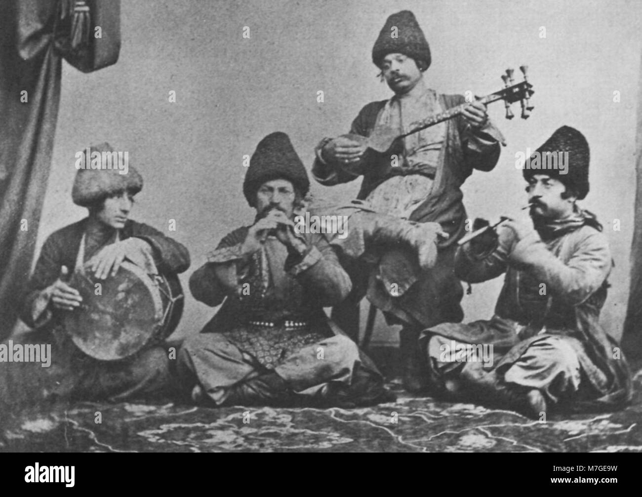 A Russian photograph from around 1865 showing Armenian musicians ...