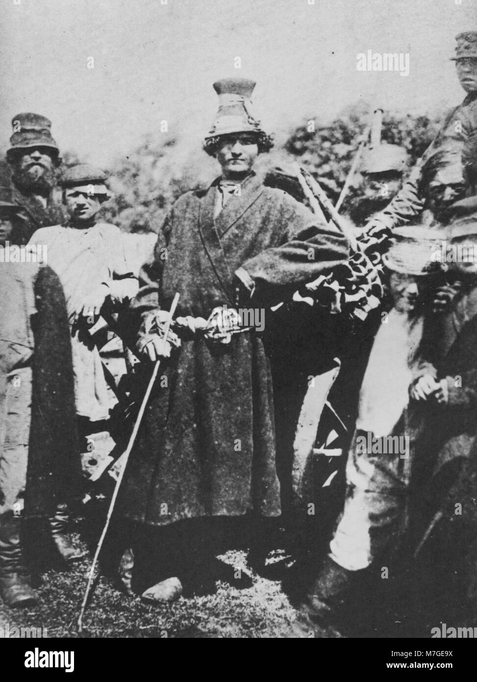 A Russian photograph from around 1865 depicting farmers in the Simbirsk ...