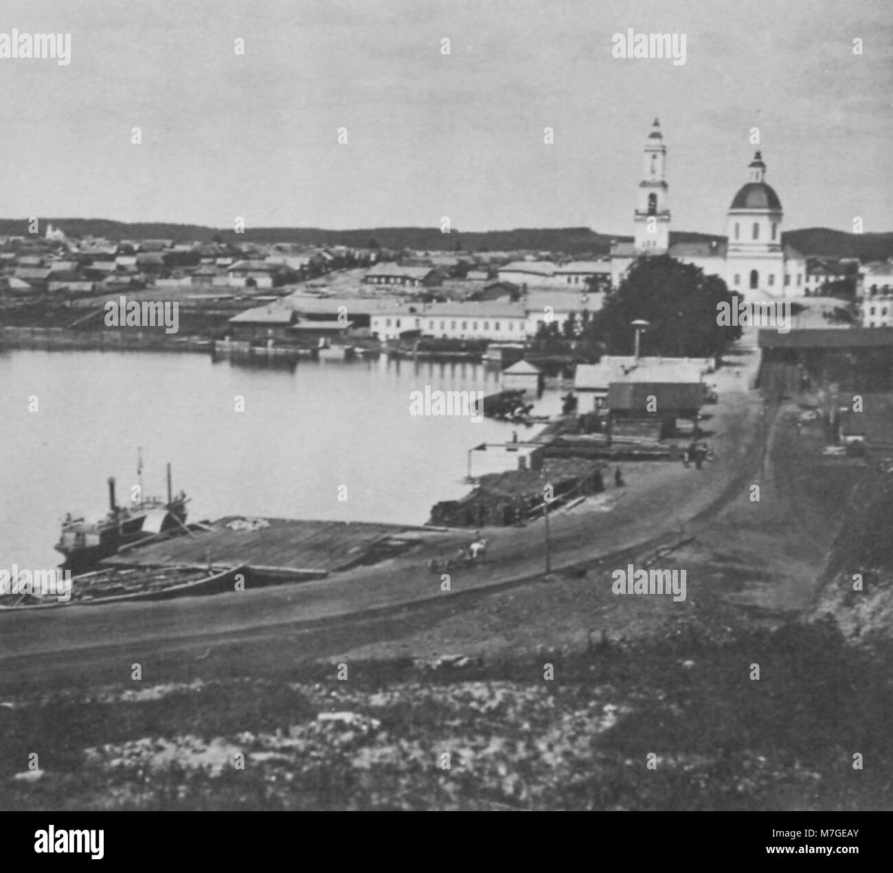 Mouth of the russian river Black and White Stock Photos & Images - Alamy
