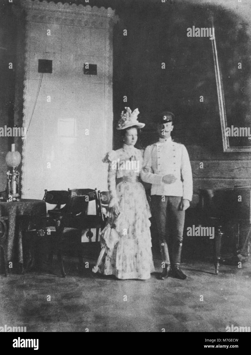 A Russian photograph from around 1894 showing the reception room of the ...